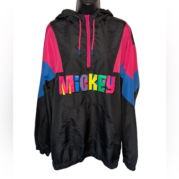 Disney | Jackets & Coats | Disney 9s Style Mickey Mouse Windbreaker ...